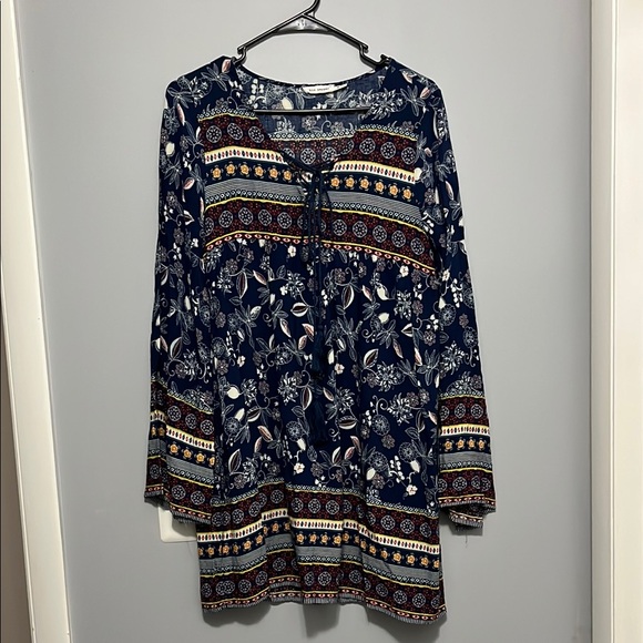 Blu Pepper | Dresses | Blue Pepper Bohemian Floral Print Dress | Poshmark